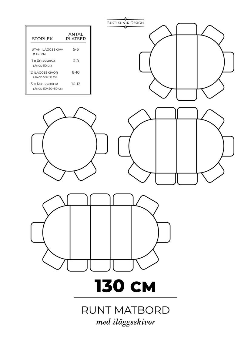 Designa ditt runda matbord med iläggsskiva - Rustikunik Design